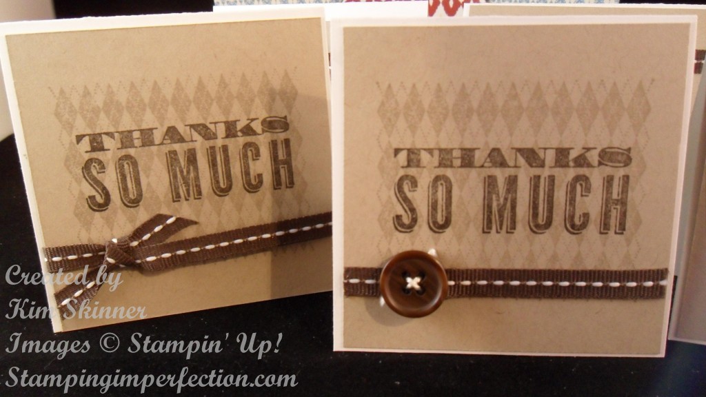 5 Card Set of Masculine Thank You Cards With Stampin’ Up! – Stamping ...