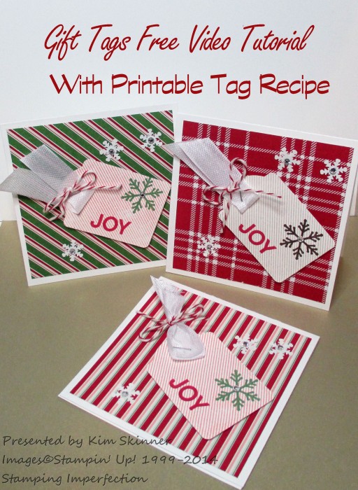 Make 8 Quick Gift Tags + Free Printable Tag Recipe And Video – Stamping ...