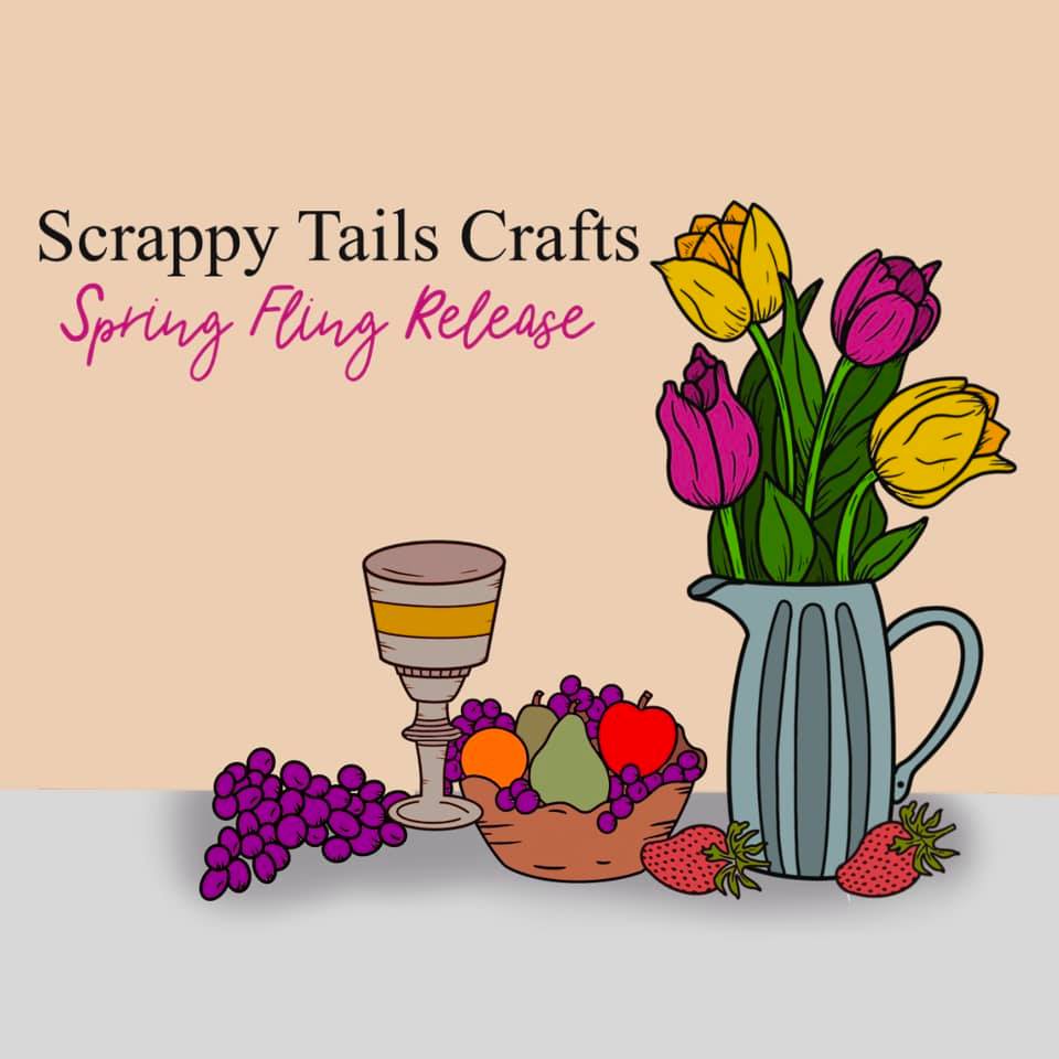 Scrappy Tails January Release: Outline Rose Assortment 10 Card Ideas ...